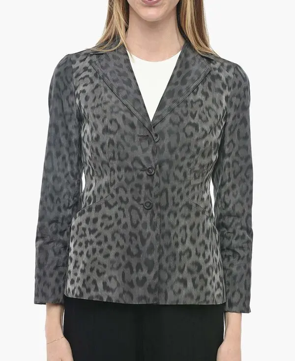 Dior Unlined Silk Blazer With Animalier Print