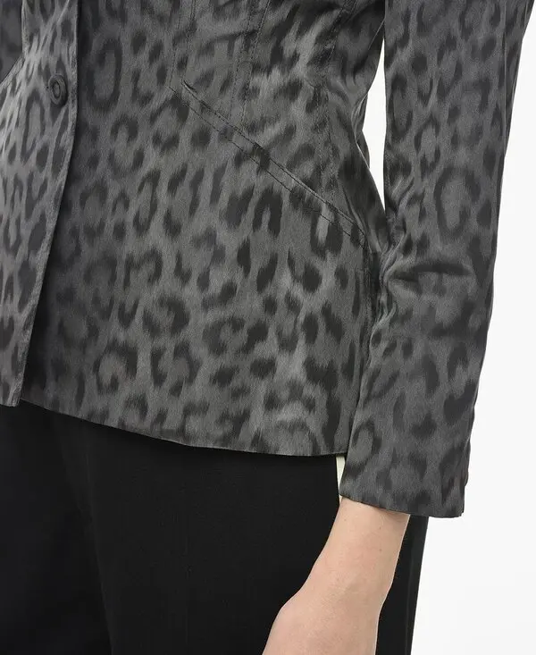 Dior Unlined Silk Blazer With Animalier Print