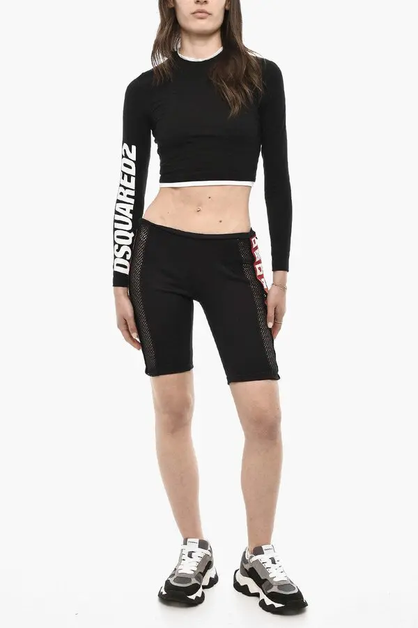 Dsquared2 Logo Band Biker Shorts