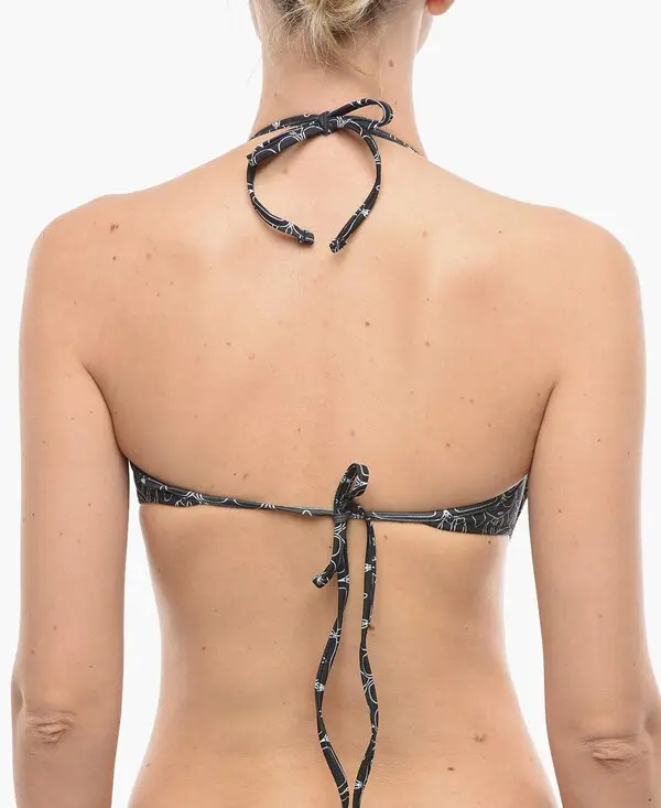 Karl Lagerfeld Halter All-over Print Bikini Top