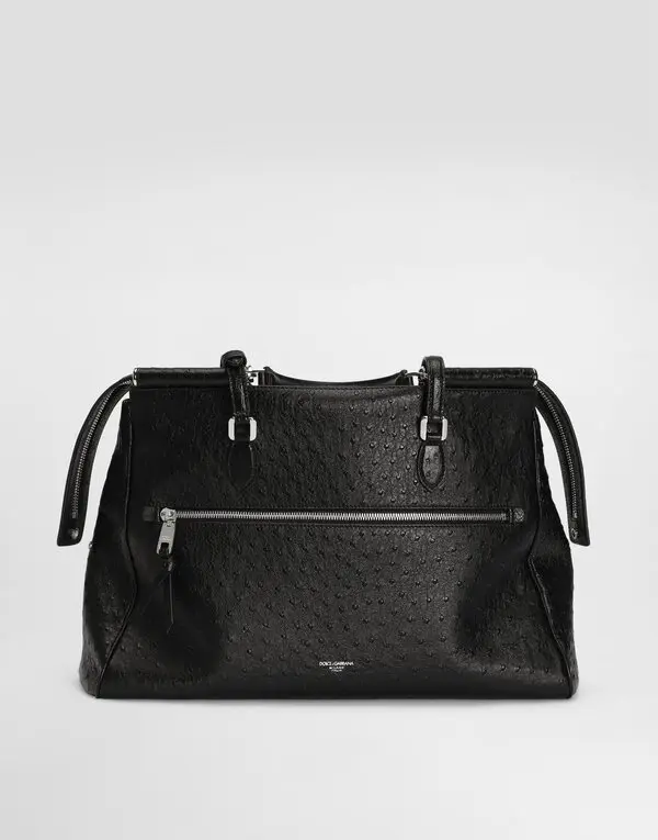 Dolce & Gabbana Vittoria Handbag In Ostrich Leather