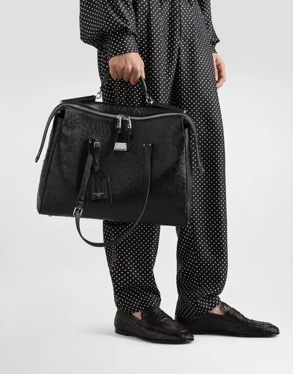 Dolce & Gabbana Vittoria Handbag In Ostrich Leather