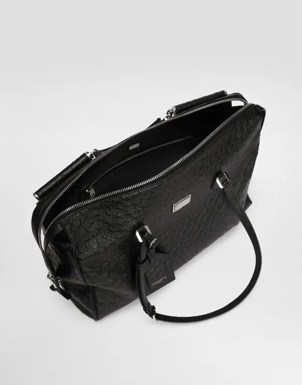 Dolce & Gabbana Vittoria Handbag In Ostrich Leather
