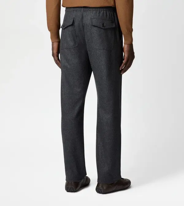 TOD'S Trousers In Flannel With Drawstring