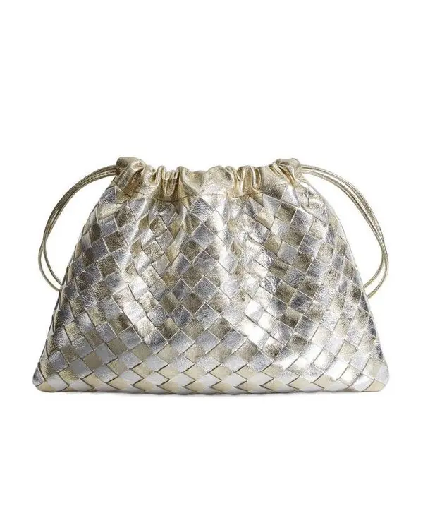 Bottega Veneta Dustbag Drawstring Shoulder Bag - Supermoon/silver
