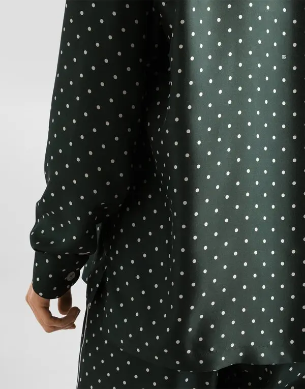 Dolce & Gabbana Polka-dot-print Silk Twill Hawaii Shirt