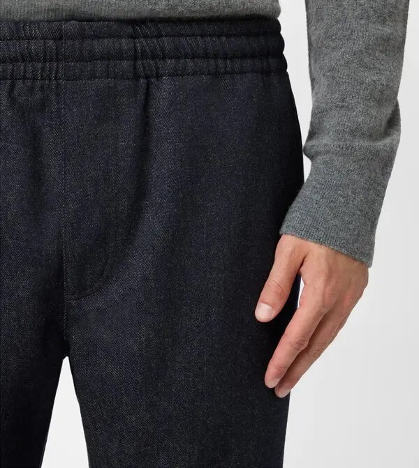 TOD'S Trousers In Wool Denim With Drawstring