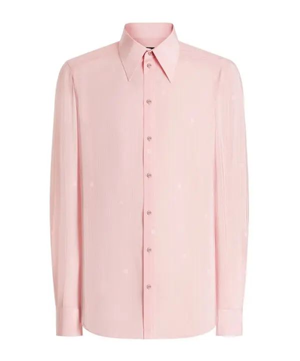 Dolce & Gabbana Buttoned Silk Shirt - Pink