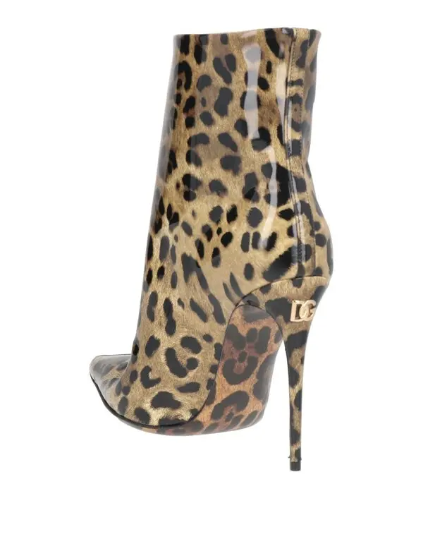 Dolce & Gabbana Leopard-print Pointed-toe Ankle Boots