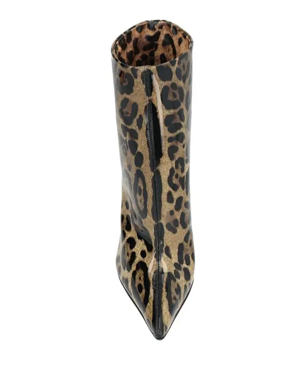 Dolce & Gabbana Leopard-print Pointed-toe Ankle Boots