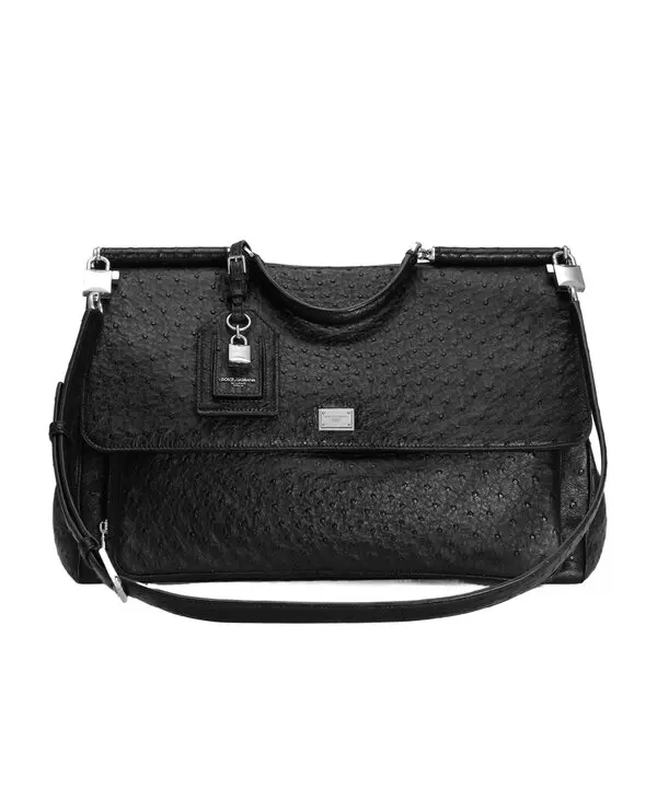 Dolce & Gabbana My Sicily Ostrich Leather Handbag