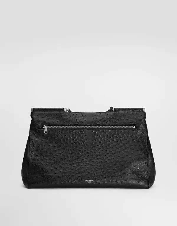 Dolce & Gabbana My Sicily Ostrich Leather Handbag
