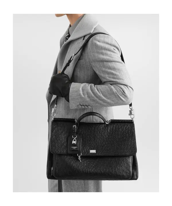 Dolce & Gabbana My Sicily Ostrich Leather Handbag