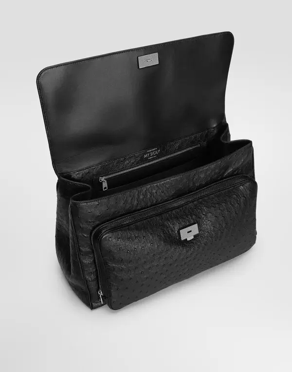 Dolce & Gabbana My Sicily Ostrich Leather Handbag