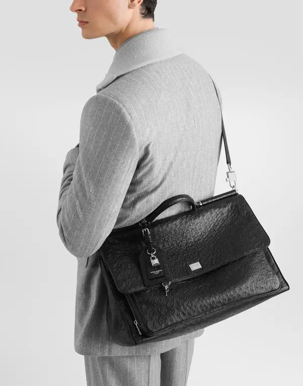 Dolce & Gabbana My Sicily Ostrich Leather Handbag