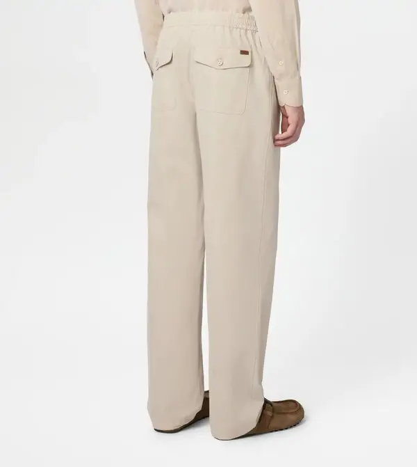 TOD'S Trousers In Technical Cotton With Drawstring