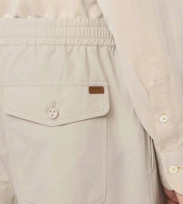 TOD'S Trousers In Technical Cotton With Drawstring