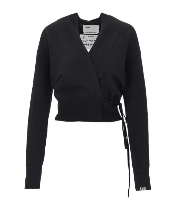 Extreme Cashmere Cashmere-blend Wrap Cardigan - Black