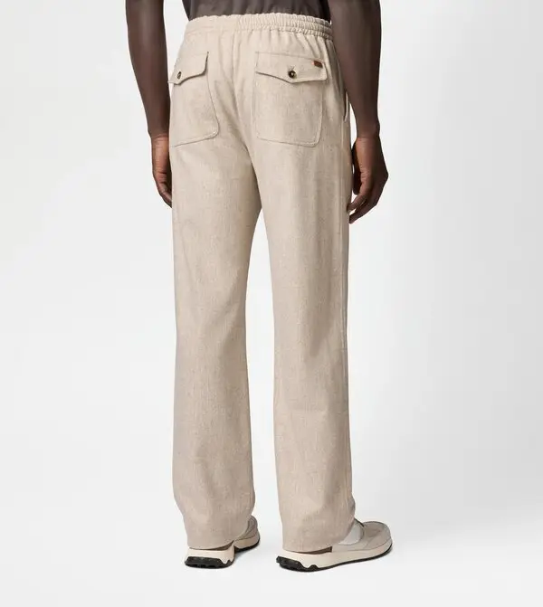 TOD'S Trousers In Flannel With Drawstring
