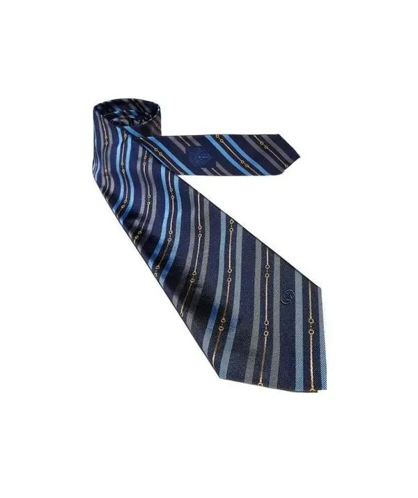 Gucci Horsebit Interlocking G Silk Tie