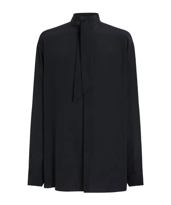 Dolce & Gabbana Crêpe De Chine Shirt - Black