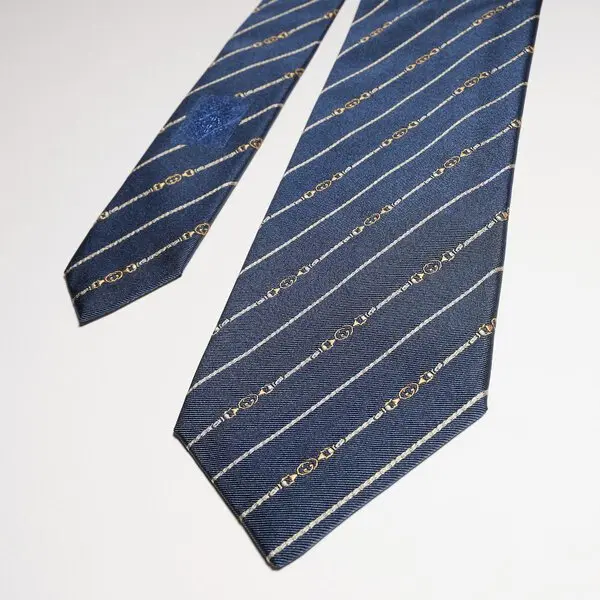 Gucci Interlocking G Belt Silk Tie