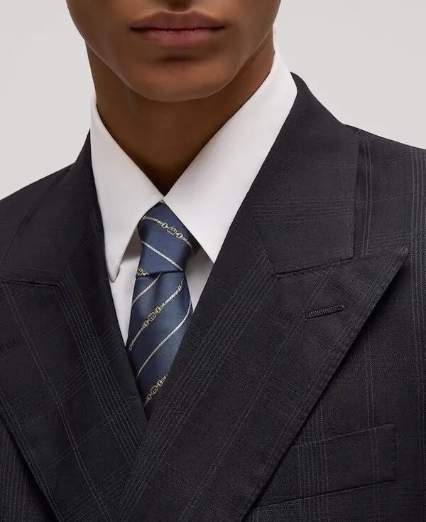 Gucci Interlocking G Belt Silk Tie