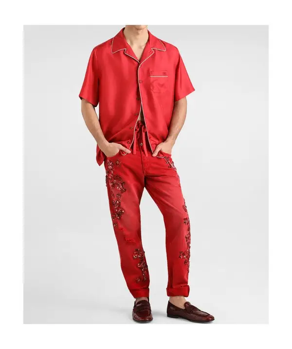 Dolce & Gabbana Hawaii Silk Twill Shirt