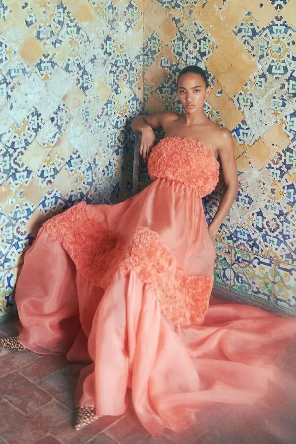 Ulla Johnson Blythe Strapless Ruffled Gown