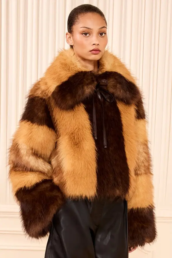 Ulla Johnson Cleo Patchwork Coat - Sable