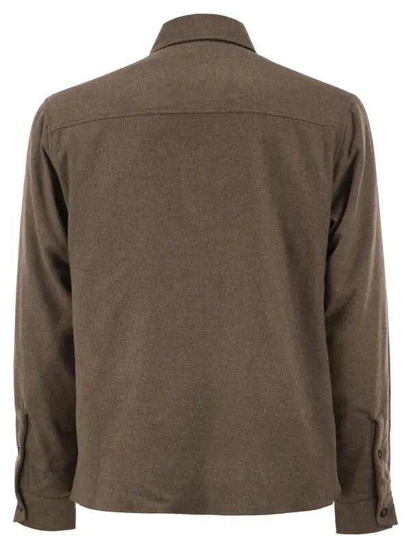 BOSS Virgin Wool-blend Overshirt With Patch Pockets