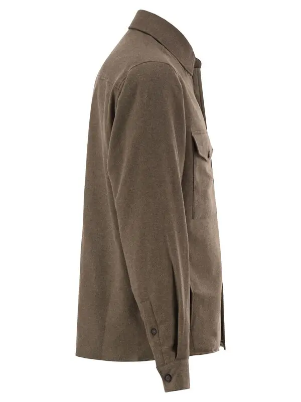 BOSS Virgin Wool-blend Overshirt With Patch Pockets