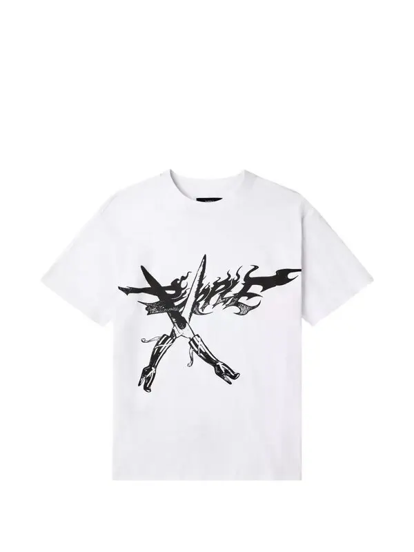 PURPLE BRAND Scissors Graphic-print Cotton T-shirt