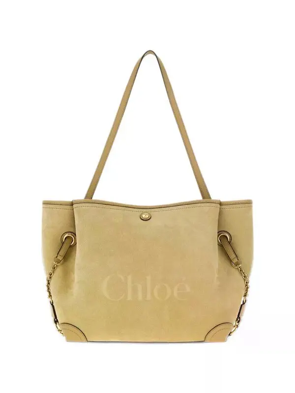 Chloé Clover Double Carry Bag In Suede Leather