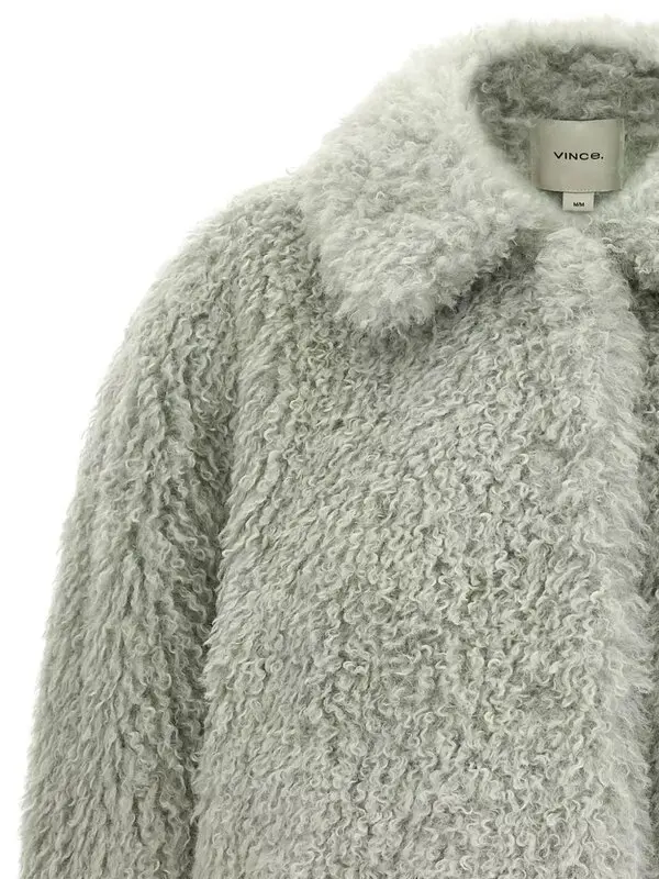 Vince Cropped Curly-texture Jacket