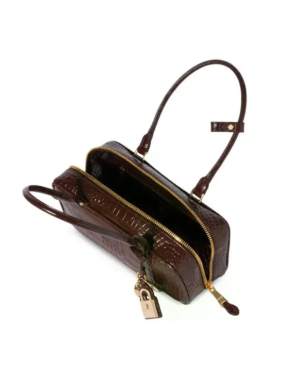 Miu Miu Beau Bag In Crocodile Embossed Leather