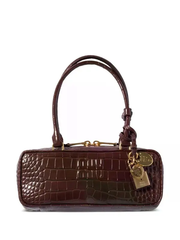Miu Miu Beau Bag In Crocodile Embossed Leather