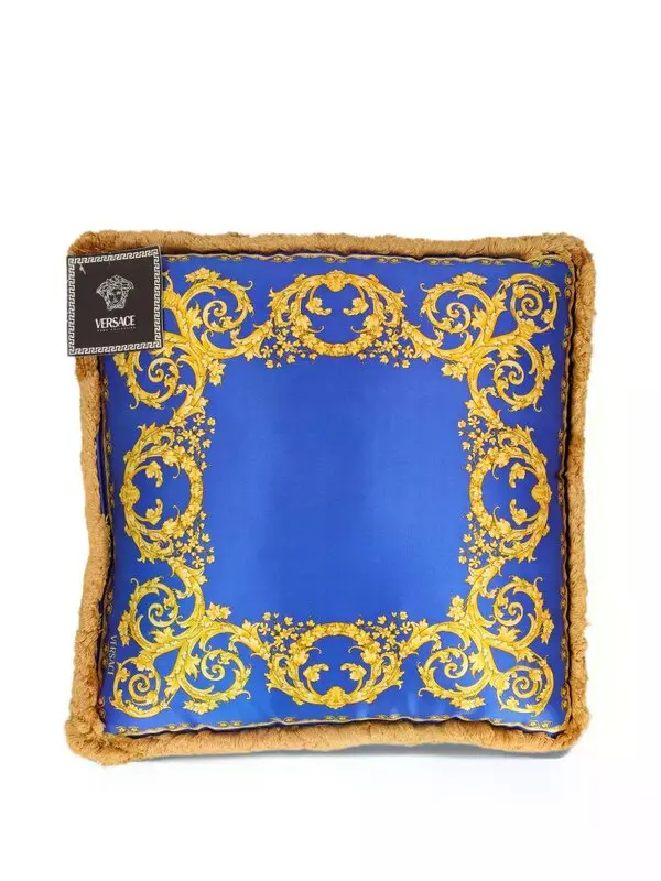 Versace Barocco-print Fringed Cushion