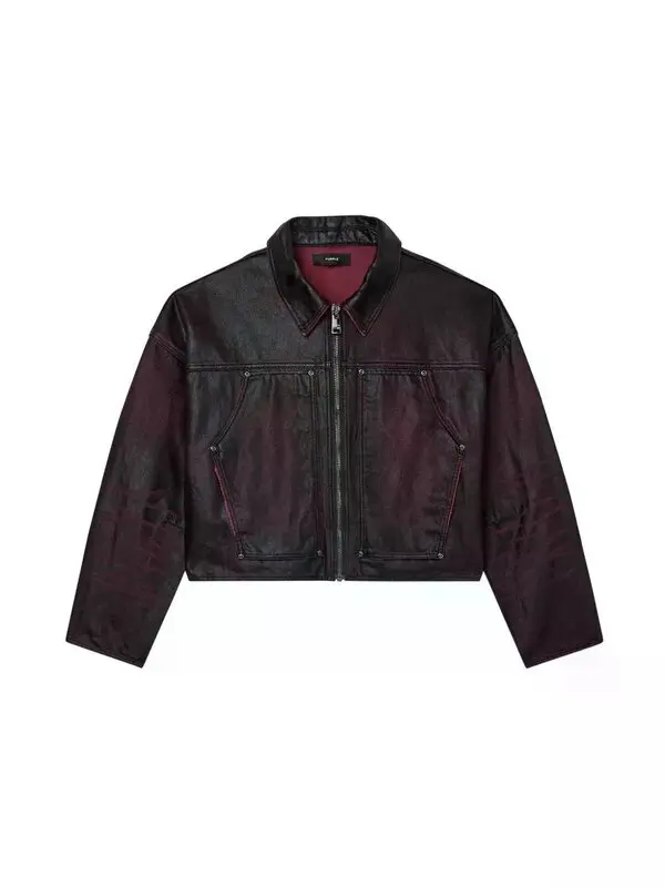 PURPLE BRAND Patent-finish Cotton Jacket