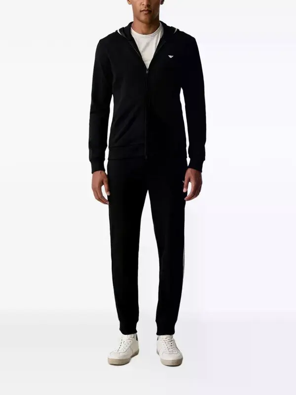 Emporio Armani Logo-embroidered Zip-up Hoodie