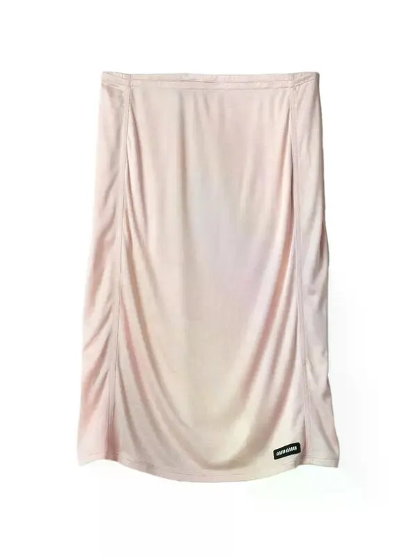 Miu Miu Logo-patch Midi Skirt