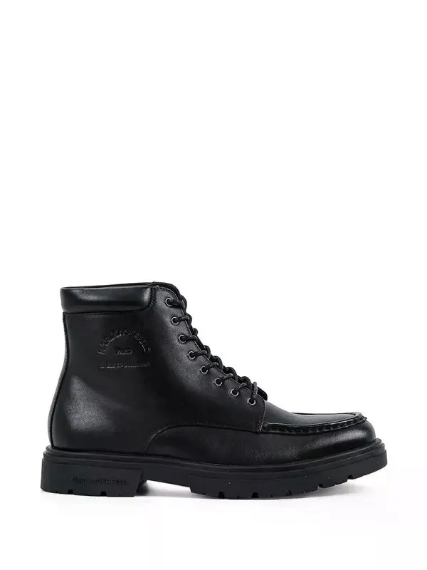 Karl Lagerfeld Koby Lace-up Leather Boots