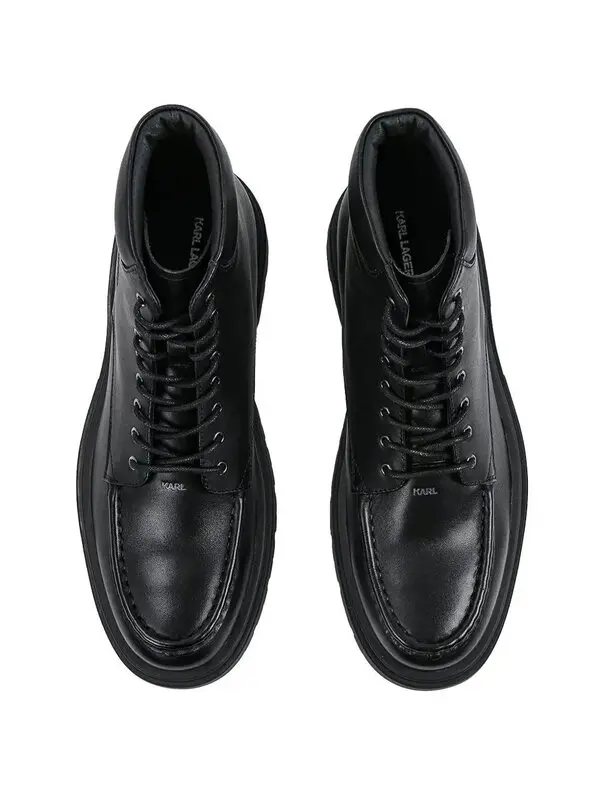 Karl Lagerfeld Koby Lace-up Leather Boots