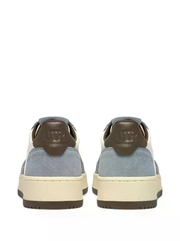 AUTRY Medalist Low Sneakers In Chocolate Chip And Sky Leather And Suede