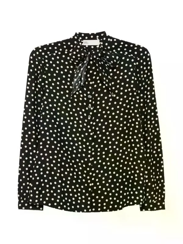Tory Burch Polka-dot Pussy-bow Shirt