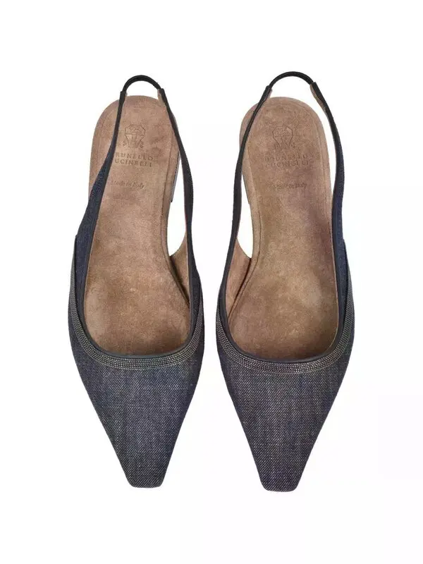 Brunello Cucinelli Pointed-toe Slingback Pumps