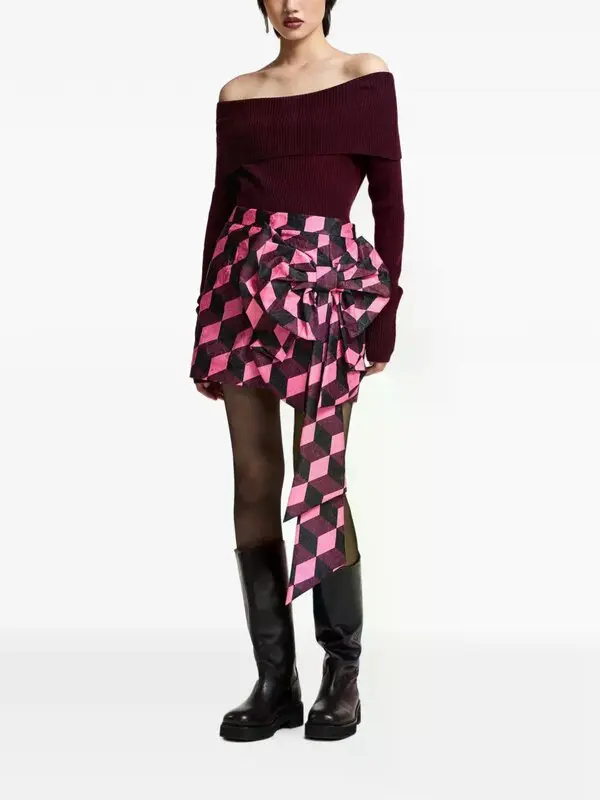 Essentiel Antwerp Killy Off-shoulder Ribbed-knit Sweater
