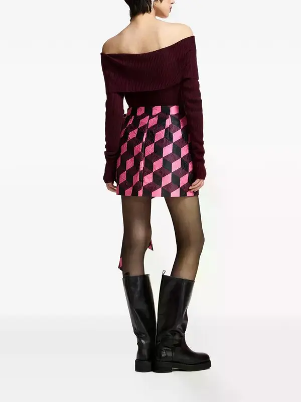 Essentiel Antwerp Killy Off-shoulder Ribbed-knit Sweater