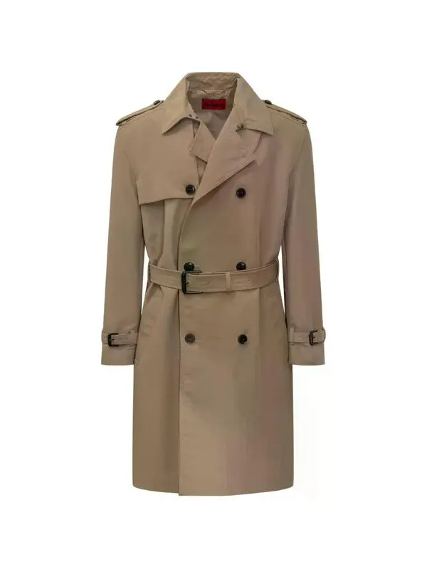 BOSS Cotton-blend Gabardine Trench Coat