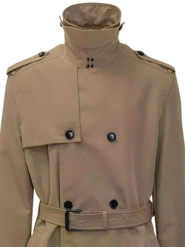 BOSS Cotton-blend Gabardine Trench Coat